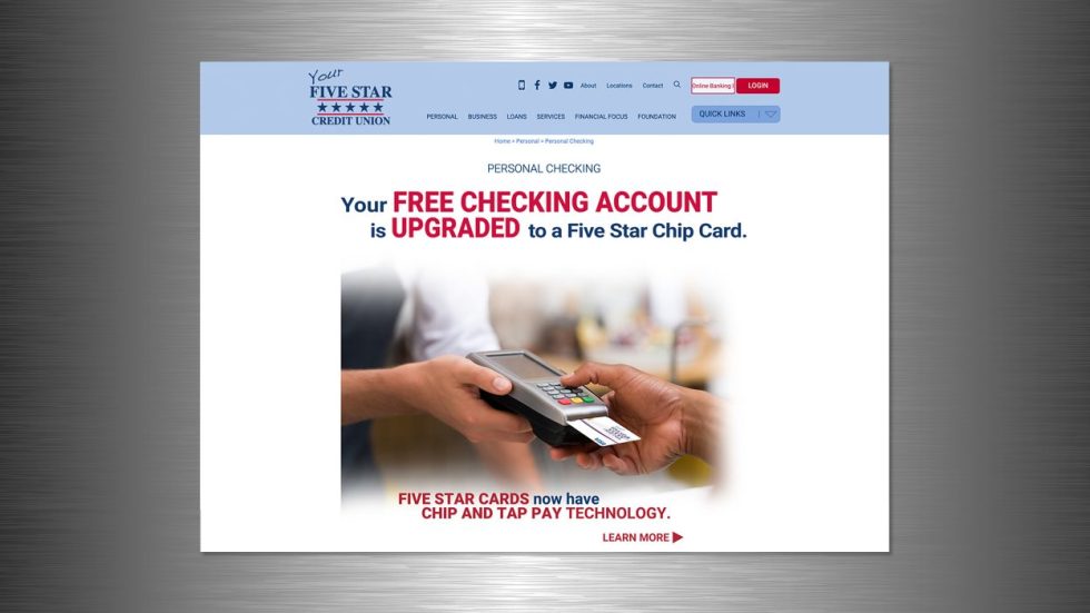 Five Star Credit Union Website – Paragon Design Group